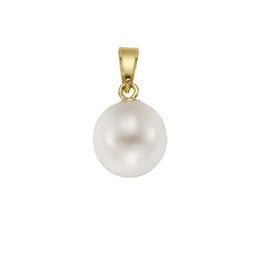 Vivance Damen Kettenanh&auml;nger "925 Silber vergoldet S&uuml;&szlig;wasserzuchtperle wei&szlig;", one-size, Silber 925 (Sterlingsilber), 0,2 g, gelb, Silber 925