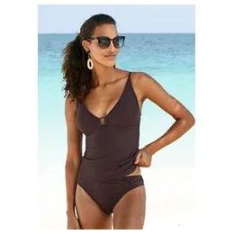 Tankini-Top s.Oliver "Rome", Damen, Gr. 36, Cup A/B, braun, Polyamid, unifarben, Bikini-Oberteile, in verschiedenen Unifarben