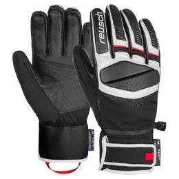 Skihandschuhe Reusch "Mastery", Damen, Gr. 9, schwarz (schwarz, rot), 50% Ziegenleder, 45% Polyester, 5% Polyamid, mehrfarbig, Handschuhe, mit h&ouml;chster W&auml;rmestufe