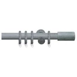 Gardinenstange Liedeco "Terra Zylinder" Gr. 4, grau (kalkgrau), L:240cm &Oslash;:28mm, Holzwerkstoff, Gardinenstangen