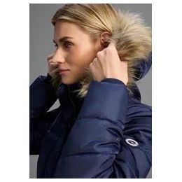 Steppjacke Kangaroos, Damen, Gr. 32, blau, Web, Obermaterial: 100% Polyester. Besatz: 80% Polyacryl, 20% Polyester. Futter: 100% Polyester. Wattierung: 100% Polyester, kontrastfarbene Details, unifarben, figurbetont Po-bedeckend, Rippb&uuml;ndchen, Jacken Steppjacke, figurbetonter Schnitt, mit Rei&szlig;verschlusstaschen