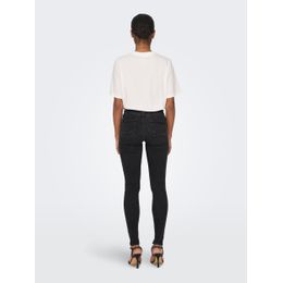 Only Damen Skinny-fit-Jeans "ONLPOWER LIFE MID PUSHUP", blau, Gr. XS, Abriebeffekte, Denim/Jeans, Obermaterial: 92% Baumwolle, 6% Polyester, 2%