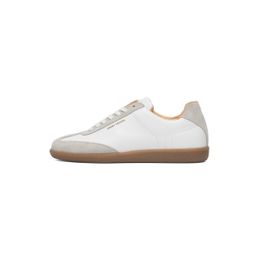 Henry Stevens Herren Sneaker "Travis TIS Herrensneaker", Gr. 43, wei&szlig;, Leder und Velours, Schuhe, Halbschuh Leder handgefertigt, sportlicher