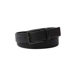 Lederg&uuml;rtel Calvin Klein "CASUAL PIN BUCKLE PEBBLE 40MM FI", Damen, Gr. 105, schwarz, matte gunmetal, Web, Rindsleder, unifarben, G&uuml;rtel Lederg&uuml;rtel, Gr&ouml;&szlig;enverstellbar mit Metallschlie&szlig;e