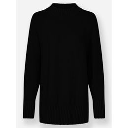 Heine Damen Rollkragenpullover "Rollkragenpullover", schwarz, Gr. 46, unifarben, 50% Viskose, 28% Polyester, 22% Polyamid, Pullover