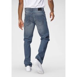 H.I.S. H.I.S Herren Comfort-fit-Jeans "ANTIN", blau, Gr. 33, leichte Abriebeffekte, Denim/Jeans, Obermaterial: 78% Baumwolle, 20% Polyester, 2% Elasthan,