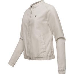 Ragwear Damen Kurzjacke "Malawi Linen", wei&szlig;, Gr. L, Obermaterial: 65% Baumwolle, 35% Leinen. Innenfutter: 100% Polyester, Jacken, Leichte Leinen