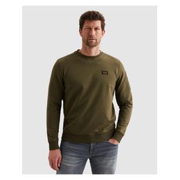 PME-Legend PME LEGEND Herren Sweatshirt "Airstrip sweat"ivy gr&uuml;n, Gr. L, unifarben, Sweatware, Obermaterial: 95% Baumwolle, 5% Elasthan, Sweatshirts, mit Logo