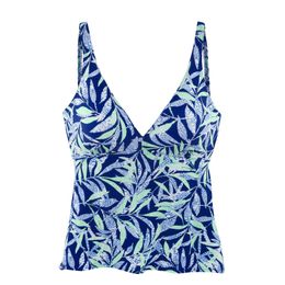Vivance Damen B&uuml;gel-Tankini-Top "Jelly", blau, Gr. 44, bedruckt, Recycling-Polyamid, Bikini-Oberteile, mit buntem Print