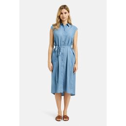 Milano Italy Damen Sommerkleid, blau, Gr. 34, unifarben, Web, Material: 100% Lyocell, Kleider, mit Taschen