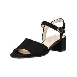 Gabor COMFORT Damen Riemchensandale "Gabor Comfort Sandalen Leder", Gr. 38,5schwarz, Leder, Schuhe