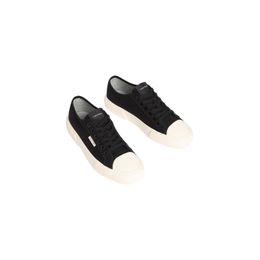 Calvin Klein Damen Plateausneaker "VULC LACE UP CANVAS", Gr. 41, schwarz, Textil, unifarben, Schuhe, Schn&uuml;rschuh, Canvas-Sneaker, Halbschuh mit