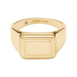 Fossil Damen Fingerring "Schmuck Geschenk Edelstahl RAQUEL", 16.5, Edelstahl, 4mmgelbgoldfarben, Edelstahl, Fingerringe
