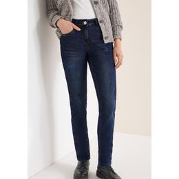 Cecil Damen Comfort-fit-Jeansdunkelblau schwarz washed, Gr. 34, unifarben, Jeans, 67% Baumwolle, 31% Polyester, 2% Elasthan, Jeans, 5-Pocket-Style