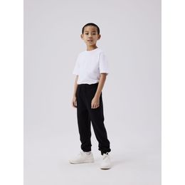 name it Jungen Sweatpants "NKMVIAN NREG SWE PANT UNB NOOS", schwarz, Gr. 164, unifarben, Web, Obermaterial: 100% Baumwolle, Hosen