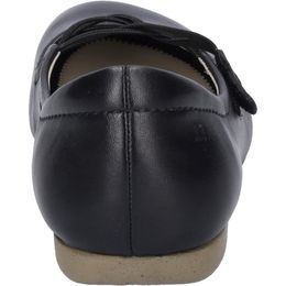 Josef Seibel Damen Riemchenballerina "Fiona 39", Gr. 38, schwarz, Leder, Schuhe, Festtagsschuh, Slipper, Komfortschuh mit &uuml;berkreuztem Gummizug