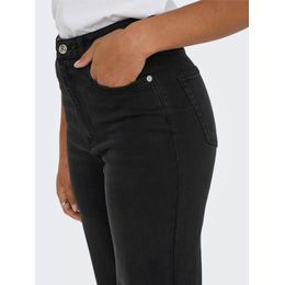 Only Damen High-waist-Jeans "ONLJUICY-WAUW HW WIDE DNM GUA006 NOOS", schwarz, Gr. S, unifarben, Denim/Jeans, Obermaterial: 64% Baumwolle, 31%