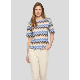 Rabe Damen Print-Shirt "T-Shirt"beige, Gr. 50, gemustert, 50%Baumwolle, 50%Viskose, Shirts