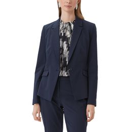 comma, COMMA Damen Jackenblazer, blau, Gr. 34, unifarben, Stoff, Obermaterial: 48% Polyamid, 42% Viskose, 10% Elasthan. Futter: 100% Polyester, Blazer, mit