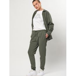Kappa Damen Chinohose "Kappa Trouser KMLogo Caseri", gr&uuml;n, Gr. XXXL, Obermaterial: 60% Polyester, 40% Polyurethan, Hosen