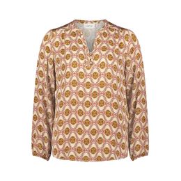 Cartoon Damen Schlupfbluse "Damen mit Kn&ouml;pfen", beige, Gr. 36, Obermaterial: 100% Viskose, Blusen