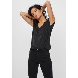 V&eacute;ro Moda VERO MODA Damen V-Shirt "VMFILLI", schwarz, Gr. L, unifarben, Jersey, Obermaterial: 70% Modal, 30% Polyester, Shirts