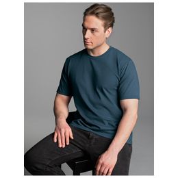 TRIGEMA Damen T-Shirt "TRIGEMA T-Shirt in Piqu&eacute;-Qualit&auml;t", blau, Basic, Gr. M, Piqu&eacute;, 100% Baumwolle, Shirts