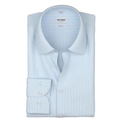 OLYMP Herren Langarmhemd "Level Five"bleu, Gr. 45, Web, Obermaterial: 100% Baumwolle, Hemden, Businesshemd, body fit, New-York-Kentkragen