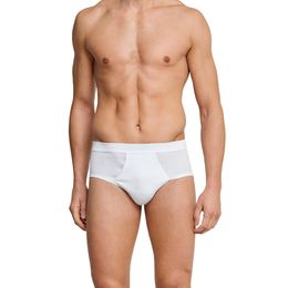 Schiesser Herren Slip "Essentials", Gr. 7, wei&szlig;, Doppelripp, Obermaterial: 100% Baumwolle, unifarben, Unterhosen, mit komfortablem Softbund