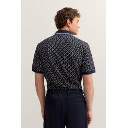 Bugatti Herren Poloshirt "Modern Fit"390, marine, Gr. XXL, Rautenmuster, 52% Baumwolle, 44% Polyester, 4% Elasthan, Shirts, mit Rauten-Muster