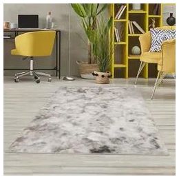 Hochflor-Teppich Carpet City "TOLEDO500", beige, B:160cm H:27mm L:230cm, Polyester, Teppiche, besonders weich, 3D-Effekt, Uni-Farben