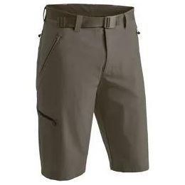 Bermudas Maier Sports "Nil Bermuda", Herren, Gr. 60, Normalgr&ouml;&szlig;en, braun (schlamm), 90% Polyamid, 10% Elasthan, Hosen Bermudas, kurze Herren Wanderhose, moderne Outdoor-Bermuda, Trekkinghose