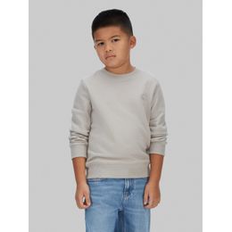 M&auml;dchen Sweatshirt "MONO MINI BADGE REG CN"ancient marble, Gr. 14, Calvin Klein Jeans, unifarben, Sweatware, Obermaterial: 86% Baumwolle, 14%