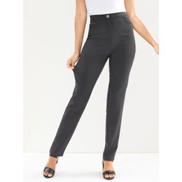Classic Basics Damen Webhose, grau, Gr. 46, unifarben, 72% Viskose, 25% Polyamid, 3% Elasthan, Hosen