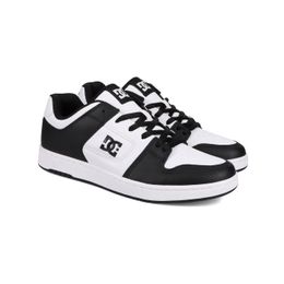 DC Shoes Herren Schn&uuml;rschuh "Manteca", Gr. 9,5, schwarz-wei&szlig;, Obermaterial:Obermaterial: Leder (Kuh) / Futter: Textil / Au&szlig;ensohle: Gummi;, Schuhe