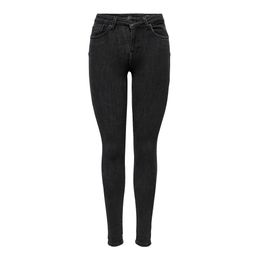 Only Damen Skinny-fit-Jeans "ONLPOWER LIFE MID PUSHUP", blau, Gr. XL, unifarben, Denim/Jeans, Obermaterial: 92% Baumwolle, 6% Polyester, 2% Elasthan,