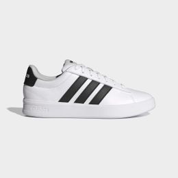 Damen Sneaker "GRAND COURT 3.0", adidas Sportswear, Gr. 40,5, schwarz-wei&szlig;, Synthetik, Textil, Schuhe