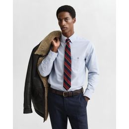 Gant Herren Businesshemd "REG OXFORD SHIRT", blau, Gr. L, unifarben, Web, Obermaterial: 100% Baumwolle, Hemden, Oxford Hemd Regular Fit