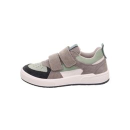 Superfit M&auml;dchen Sneaker "MAVERICK WMS: weit", Gr. 35, grau, Nappaleder, Textil, Veloursleder, mehrfarbig, Schuhe, Klettschuh, mit herausnehmbarem