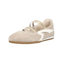 Replay Damen Riemchenballerina "Replay Ballerinas Leder", Gr. 37, beige, Leder, Schuhe
