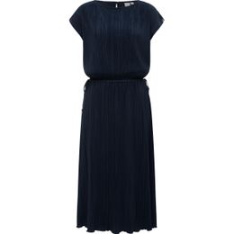 Ragwear Damen Plisseekleid "Galit YOUMODO"navy, Gr. L, Material: 65% Polyester, 35% Viskose, Kleider, Lockeres Plissee-Sommerkleid