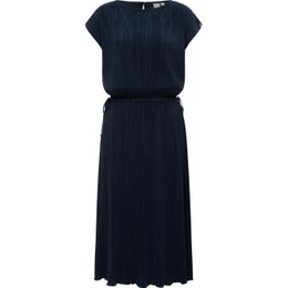 Ragwear Damen Plisseekleid "Galit YOUMODO", blau, Gr. L, Material: 65% Polyester, 35% Viskose, Kleider, Lockeres Plissee-Sommerkleid