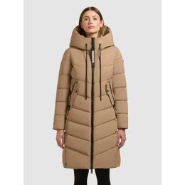 Khujo Damen Steppmantel "MIKIA3", beige, Gr. XXL, unifarben, Steppware, Obermaterial: 100% Polyester. Futter: 100% Nylon. Wattierung: 100% Polyester,