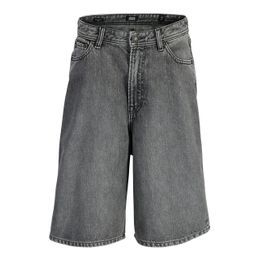 Jack & Jones Kinder Shorts "JJIRON JJORIGINAL SHORTS AKM 011 SN JNR"schwarz denim, Gr. 140, JACK & JONES JUNIOR, unifarben, Web, Obermaterial: 100% Baumwolle,