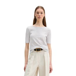 Marc O'Polo MARC O'POLO Damen T-Shirt "aus Organic Cotton-Jersey", wei&szlig;, Basic, Gr. XS, gestreift, Obermaterial: 100% Baumwolle, Shirts