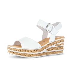 Gabor Damen Keilsandalette "Keilsandalette", Gr. 42,5, wei&szlig;, Schuhe
