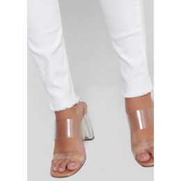 Only Damen Ankle-Jeans "ONLBLUSH MID SK RW ANK DNM REA0730 NOOS", wei&szlig;, Gr. M, unifarben, Denim/Jeans, Obermaterial: 92% Baumwolle, 6%