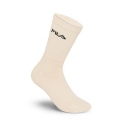 Fila Damen Tennissocken "UNISEX CREW TENNIS FULL TERRY SOCKS", Gr. 43, braun, Baumwollmischung, Socken, mit dezentem Logoschriftzug