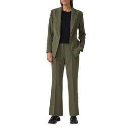 Damen T-Shirt, schwarz, Gr. 46, s.Oliver BLACK LABEL, unifarben, Jersey, Obermaterial: 93% Baumwolle, 7% Elasthan, Shirts, mit Satindetail