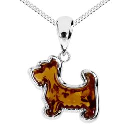 OSTSEE-SCHMUCK Damen Kette mit Anh&auml;nger "OSTSEE-SCHMUCK Kette mit Anh&auml;nger Hund Kette mit Anh&auml;nger Hund", 45cm, Silber 925 (Sterlingsilber), L: 40,
